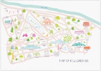 Holly Francesca Map Of Royal Botanic Gardens Kew A3 Print - ShopStyle ...