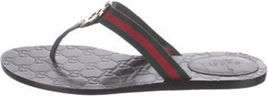 Gucci GG Supreme Flip Flops - ShopStyle