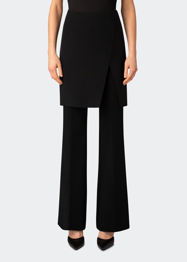 Akris Short Wool Double-Face Apron Skirt - ShopStyle