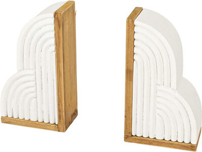 MEBROT Garden Set Of 2 Cloud Bookends White Wood & MDF - ShopStyle Easter