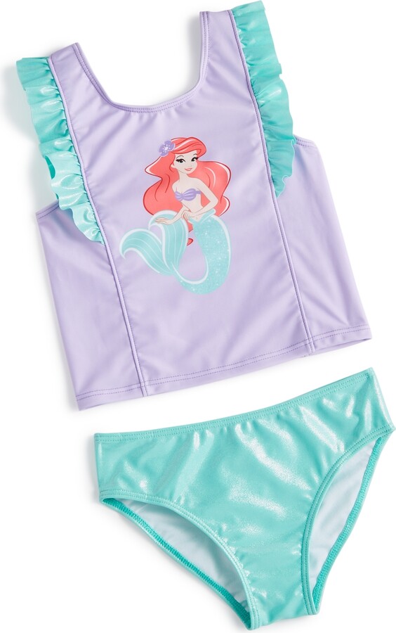 Disney Princess Little Girls The Little Mermaid Tankini Swimsuit, 2 ...