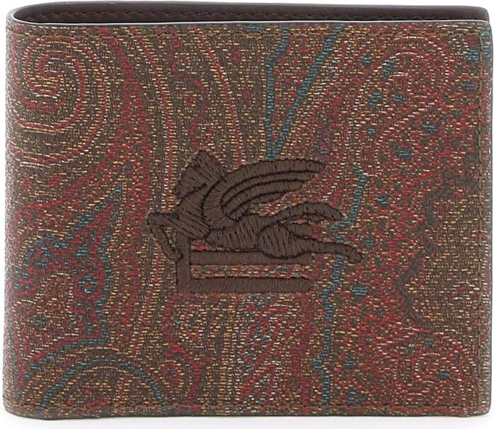 Etro paisley bifold wallet with pegaso logo - ShopStyle
