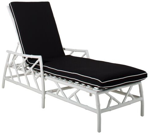 Celerie Kemble for One Kings Lane Kit Chaise - Black/White Welt ...