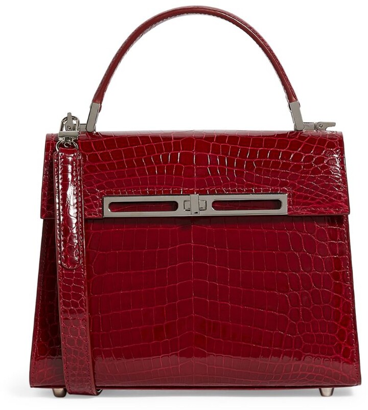 Llora Crocodile Leather Sofie Top-Handle Bag - ShopStyle Women's Fashion