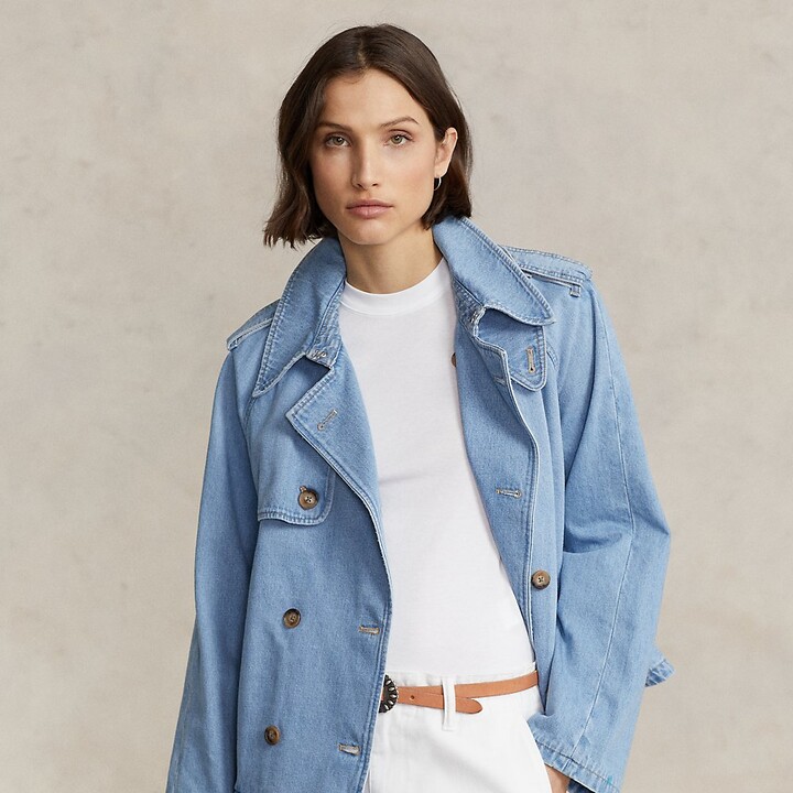 Ralph Lauren Oversize Boxy Fit Denim Trench Coat - ShopStyle