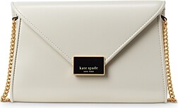 Kate Spade Anna Medium Leather Envelope Clutch Crossbody - ShopStyle