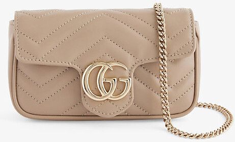 Gucci Womens Rocky/Rocky Logo-Hardware Quilted Leather Mini Shoulder ...