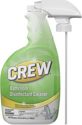 Diversey Crew Bathroom Disinfectant Cleaner, Floral Scent, 32 oz Spray ...
