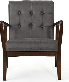 CARLOS FURNITURE CLUB CHAIR, Mid Century Modern Microfiber Club Chair ...