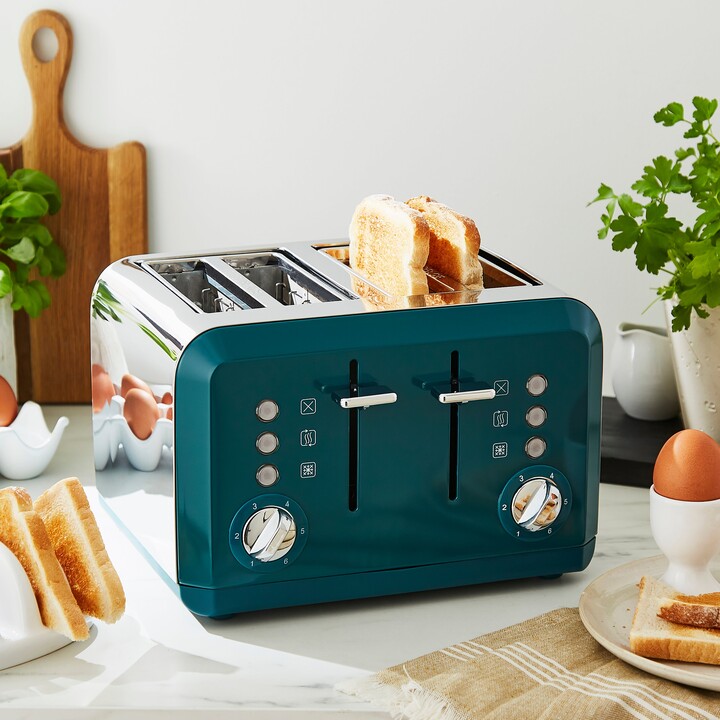 Dunelm Spectrum Teal 4 Slice 1750w Toaster Teal (Blue) - ShopStyle