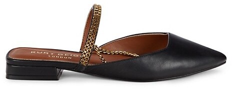 Kurt Geiger Polly Chain-Strap Leathr Mules - ShopStyle