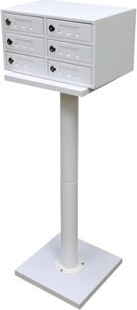 FixtureDisplays Adjustable Height 17 - 32" Riser Stand Steel Tube White ...
