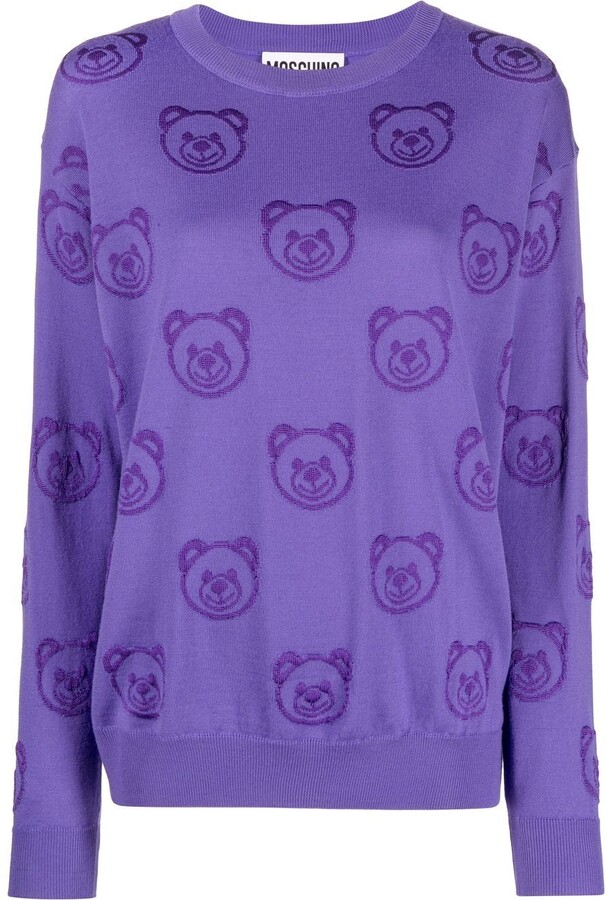 Moschino Teddy Bear virgin-wool jumper - ShopStyle Sweaters