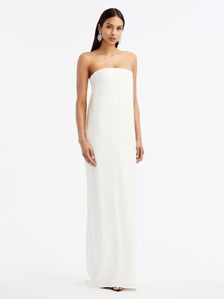 ODLR Strapless Draped Column Gown - ShopStyle Evening Dresses