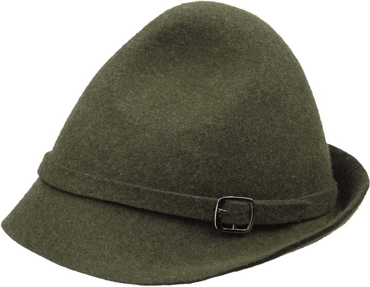 Lipodo Traditional Tyrolean Hat Summer Winter Felt Hat Men Olive 56 cm ...