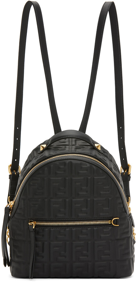 Fendi Black Mini 'Forever Fendi' Backpack - ShopStyle