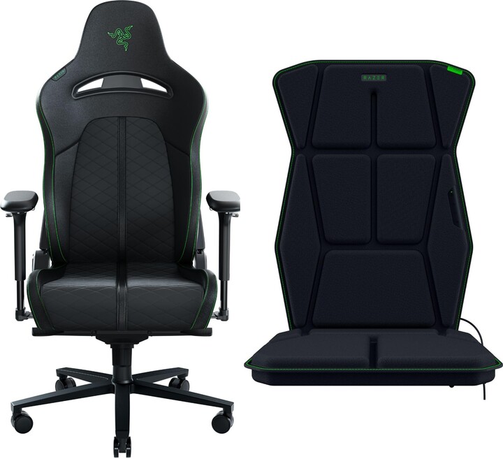 Razer Enki X Essential Gaming Chair + Freyja HD Haptic Gaming Chair ...