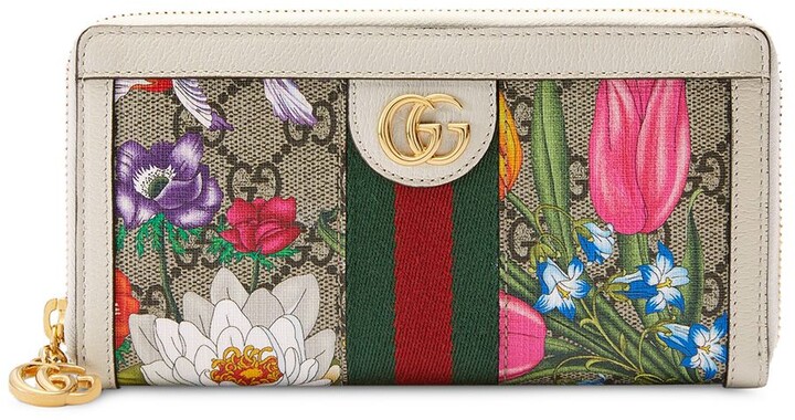 Gucci Flora Print Wallet - ShopStyle