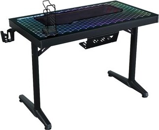 17 Stories Subrena Glass Gaming Desk - ShopStyle