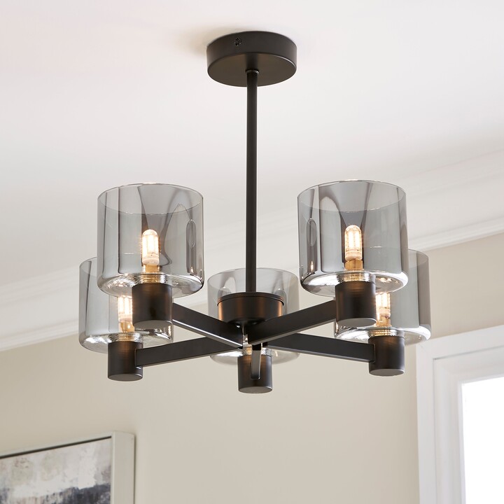 Dunelm Erin 5 Light Ceiling Fitting Black - ShopStyle