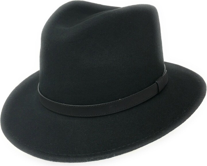 Cotswold Country Hats Fedora Hat Mens Wool Felt Crushable with Faux ...