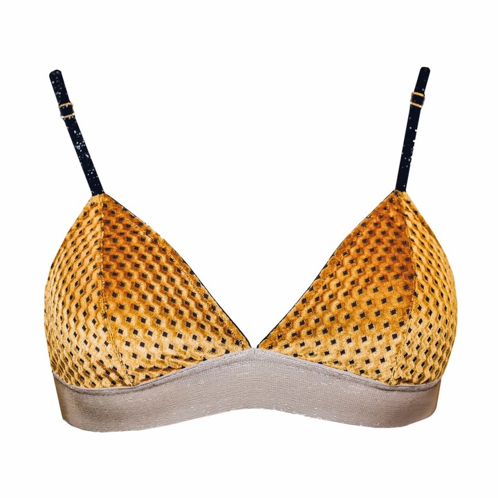 Chite' Passion Velvet Gold Bralette - ShopStyle Bras