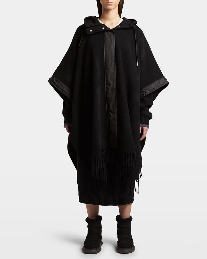 Moncler Layered Wool Cape - ShopStyle