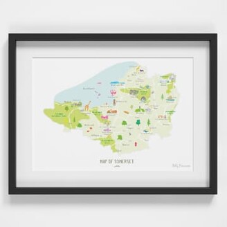 Holly Francesca Map of Somerset Print - ShopStyle Artwork