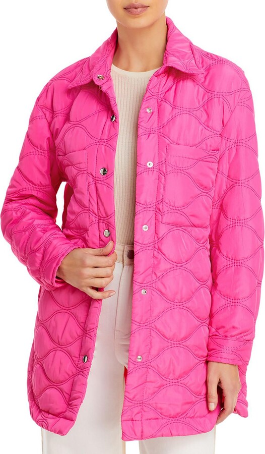 Aqua Womens Jacket Snap Front Quilted Coat - ShopStyle
