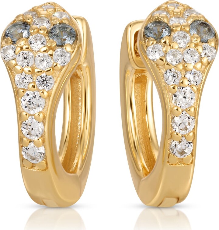 Native Gem Women's Snake Charmer Huggie- Gold - ShopStyle Earrings