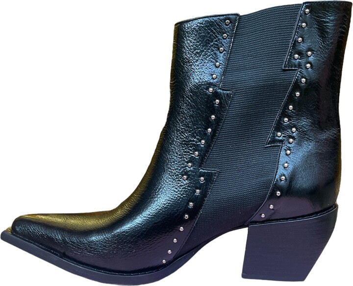 Any Old Iron The Black Lightning Bolt Boots - ShopStyle