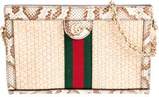 Gucci Raffia Ophidia Shoulder Bag - ShopStyle