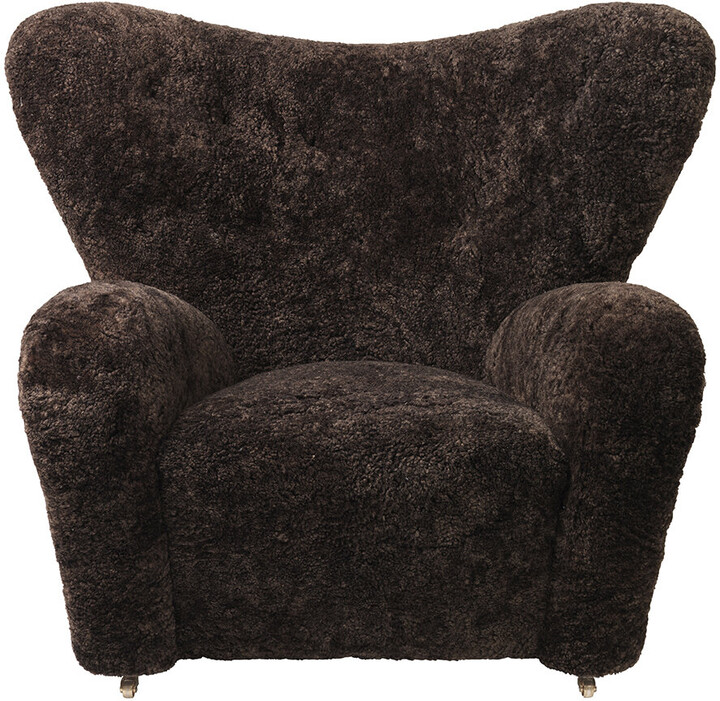 By Lassen - The Tired Man Chair - Sheepskin Espresso/Smoked Oak ...