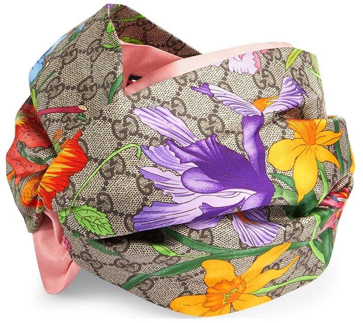 Gucci GG Flora Print Headband - ShopStyle Hats