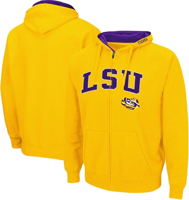 Colosseum Men's Gold Lsu Tigers Arch Logo 3.0 Full-Zip Hoodie - ShopStyle