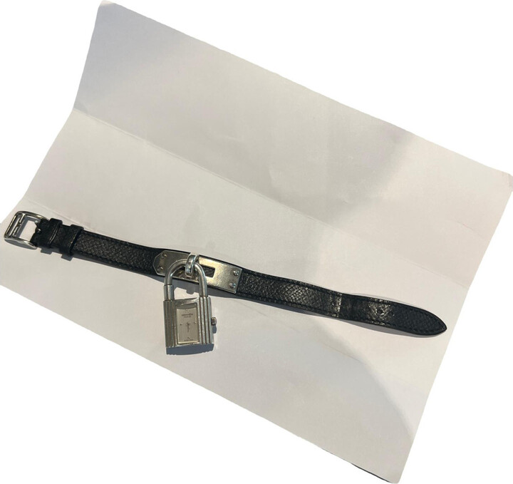 Hermes Kelly silver watch - ShopStyle