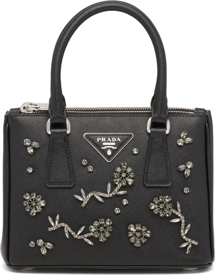 Prada mini Galleria appliqué tote bag - ShopStyle