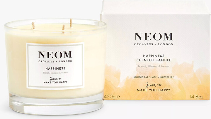 NEOM Wellbeing London Happiness 3 Wick Scented Candle - ShopStyle