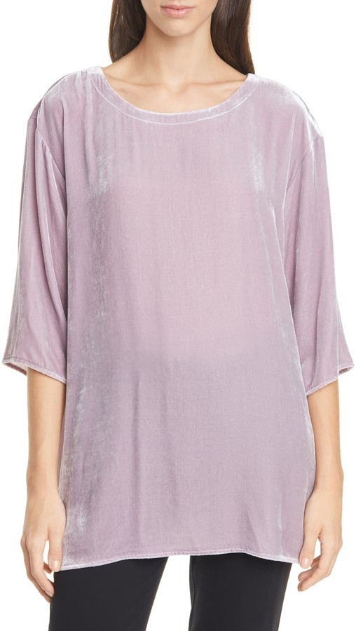 Eileen Fisher Ballet Neck Boxy Top - ShopStyle