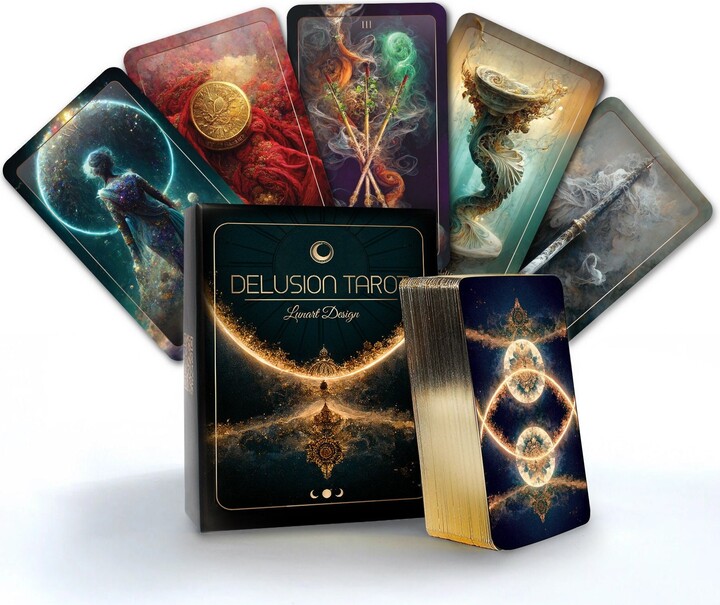 Etsy Delusion Tarot Deck By Lunart Design, 78 Cards Deck, Artificial Intelligence Tarot Deck ...