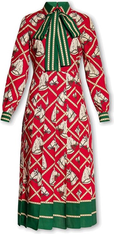 Gucci Check Equestrian Printed Dress - ShopStyle