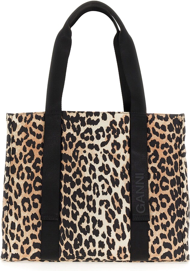 Ganni Medium Leopard Tote Bag - ShopStyle