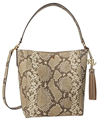 Lauren Ralph Lauren Python-Print Medium Adley Shoulder Bag - ShopStyle