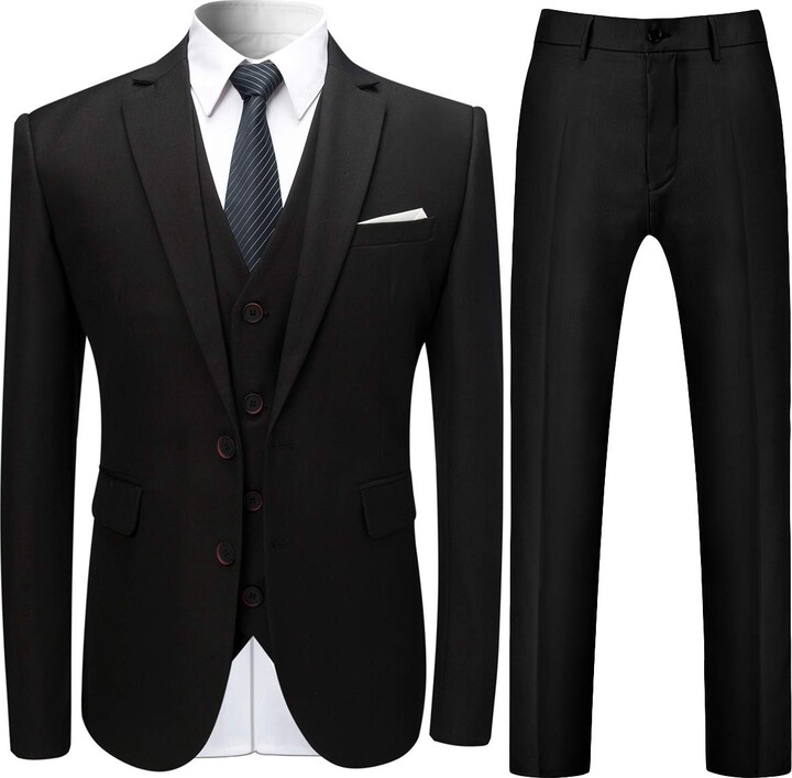 Allthemen Mens Suits 3 Pieces Slim Fit Wedding Formal Dinner Suits for ...