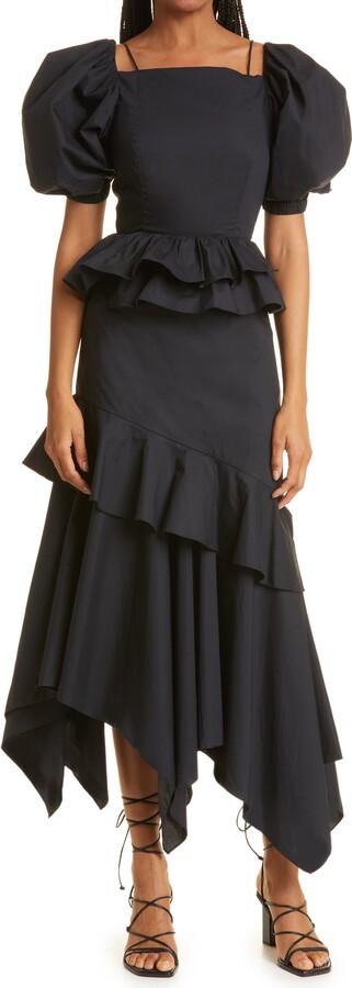 Ulla Johnson Marie Puff Sleeve Cotton Midi Dress - ShopStyle