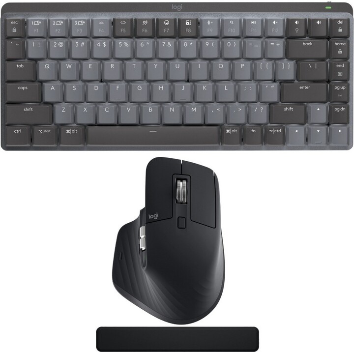 Logitech MX Mechanical Mini Tactile Keyboard with Wireless Mouse Bundle ...
