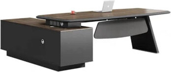 Brayden Studio Executive Office Work Desk Reception Monitor Stand ...