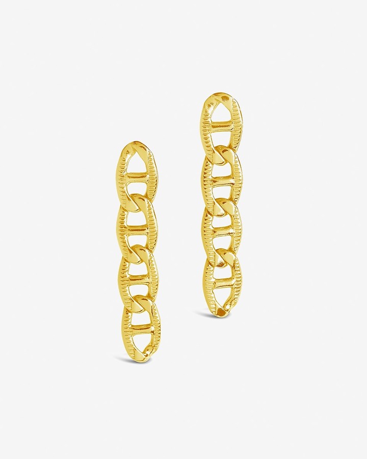 Express Sterling Forever Anchor Chain Drop Earrings - ShopStyle