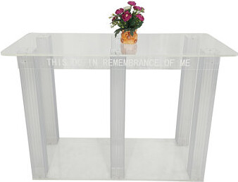 FixtureDisplays Clear Acrylic Plexiglass Church Holy Communion Table ...
