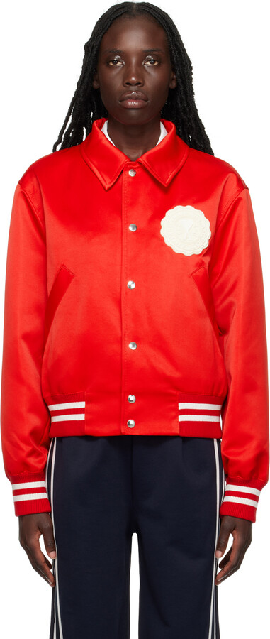 AMI Paris Red Ami de Cœur Bomber Jacket - ShopStyle